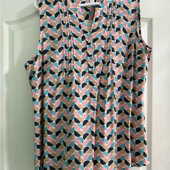Juniper + Lime | Tops | Multi Colored Black Pleated Blouse With ...